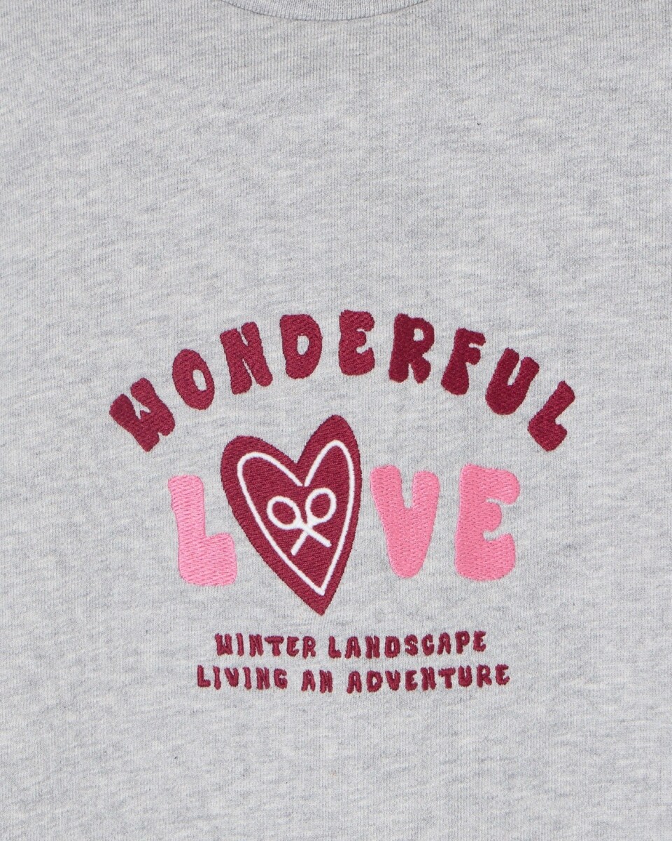 Sudadera de niña wonderful love gris · Silbon · El Corte Inglés