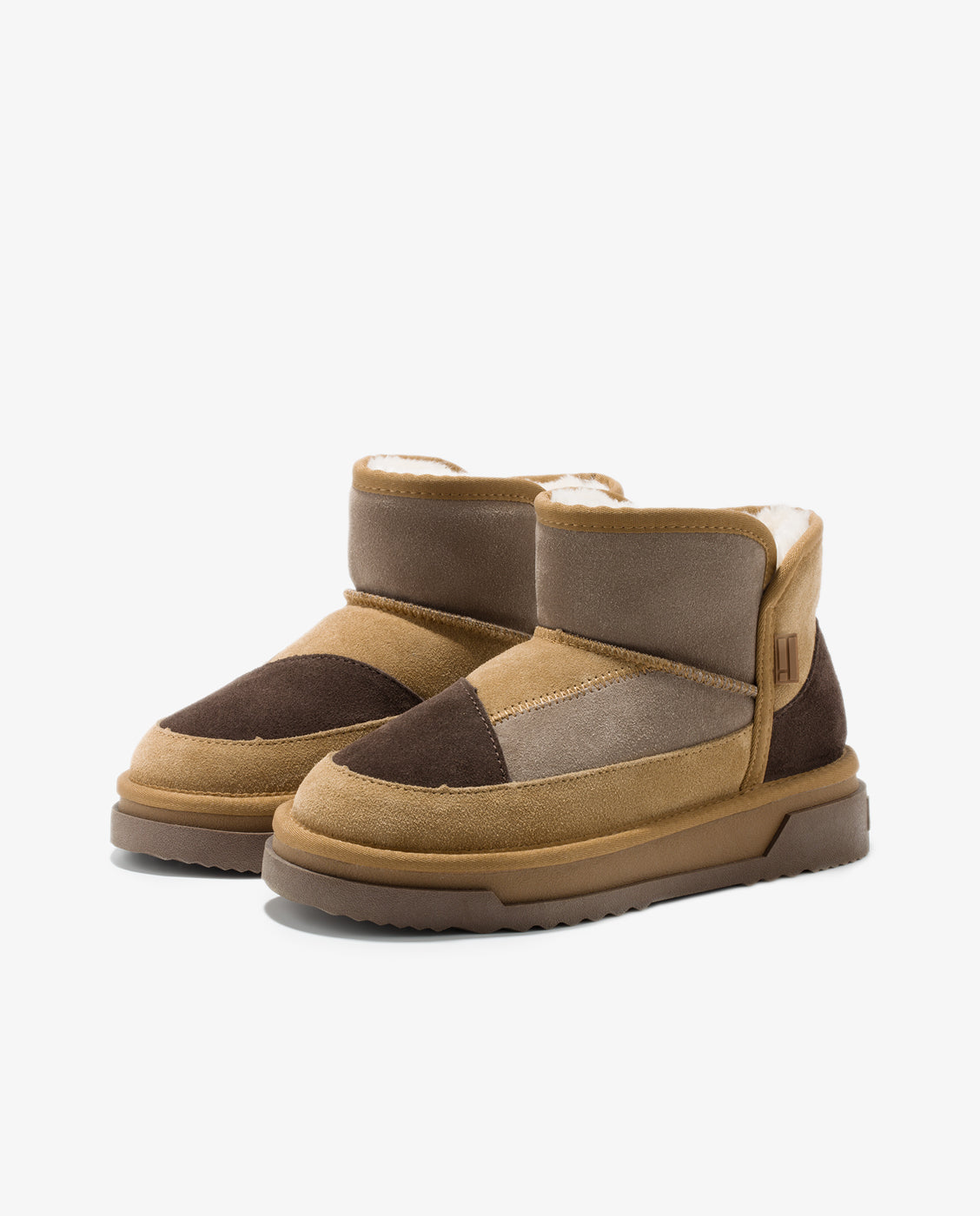 Botas de mujer de ante con forro interior y tonos marrones Atlas Marrón ...