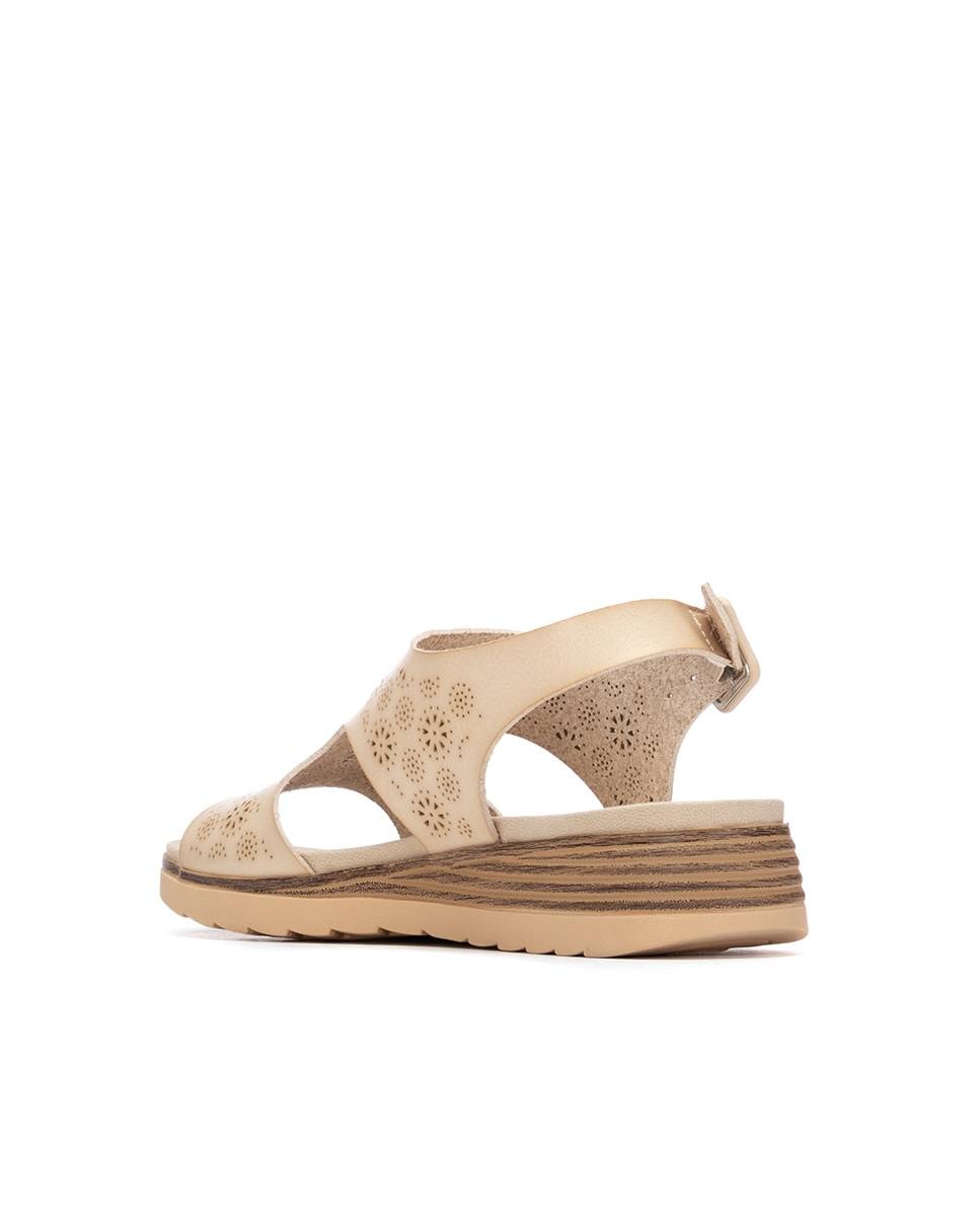 Sandalias con cuña de mujer y suela de goma Beige Refresh · El Corte Inglés