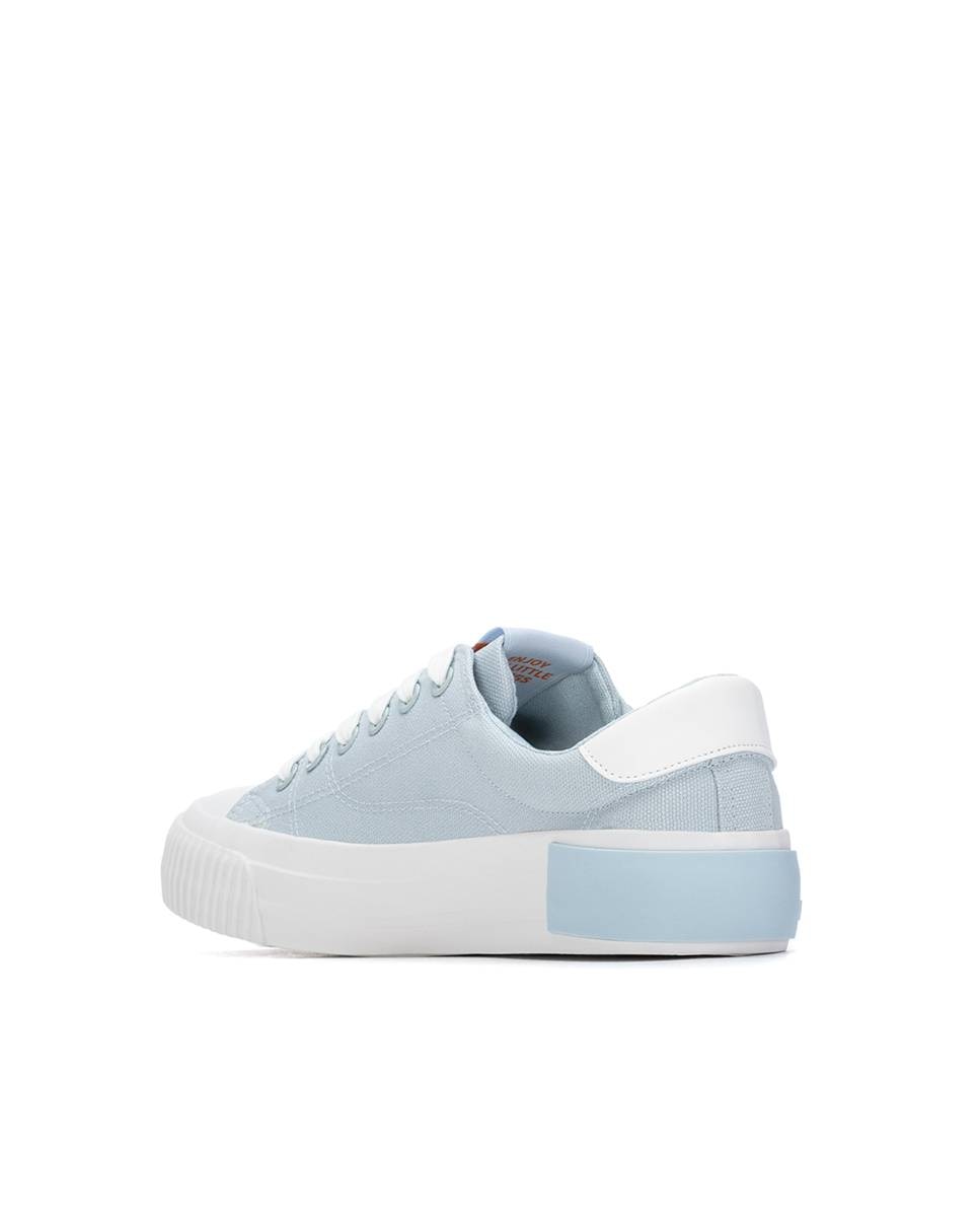Zapatillas básicas de mujer con cordones Azul claro Refresh · El Corte ...