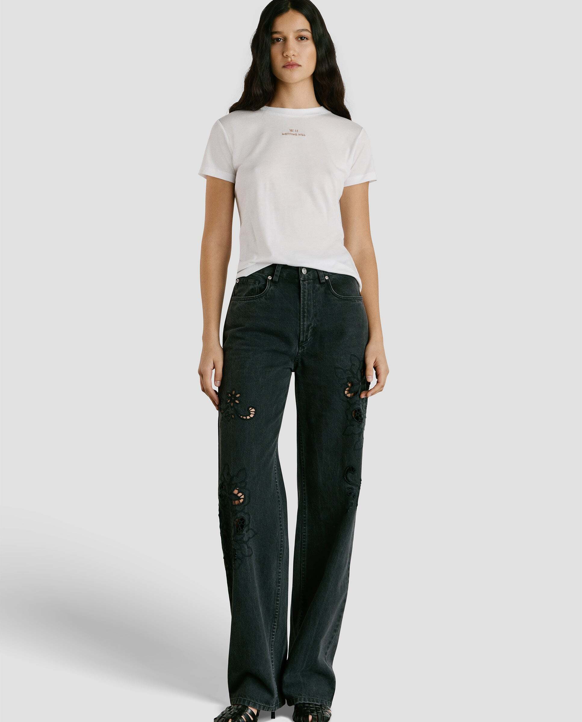 W11 - jeans de mujer fit recto y tiro alto Negro Pepe Jeans · El Corte ...