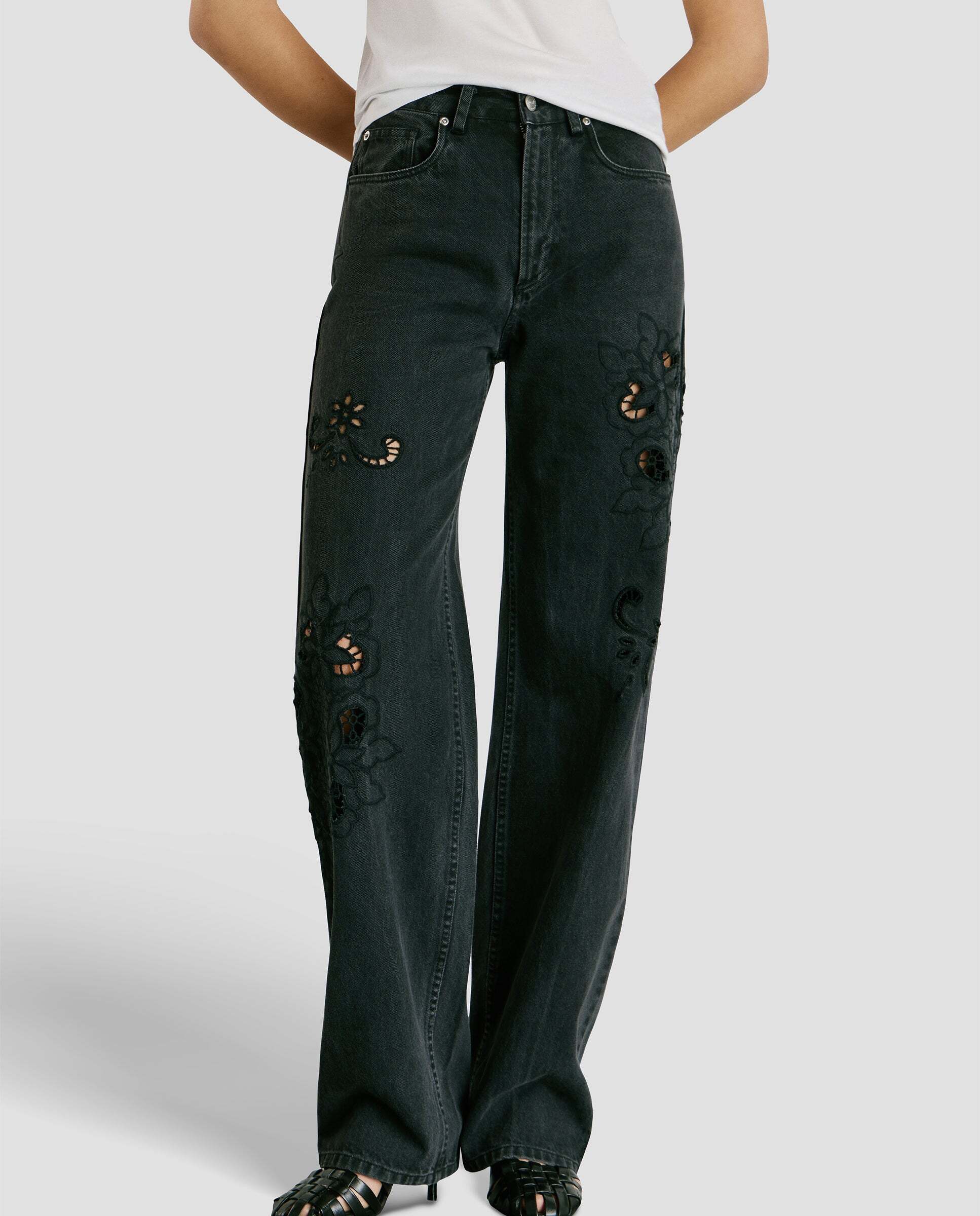 W11 - jeans de mujer fit recto y tiro alto Negro Pepe Jeans · El Corte ...