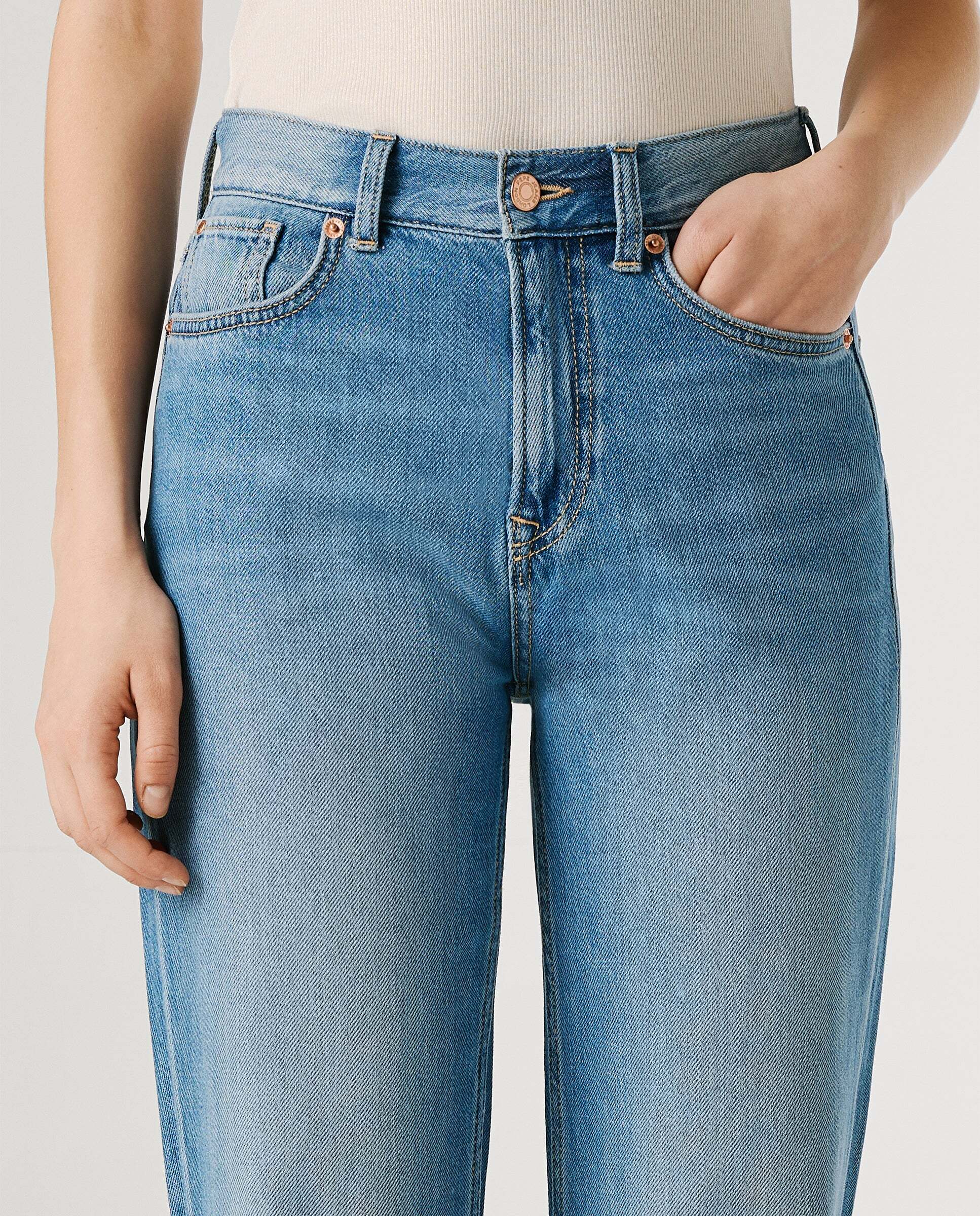 Jeans fit recto y tiro alto - robyn Azul Pepe Jeans · El Corte Inglés