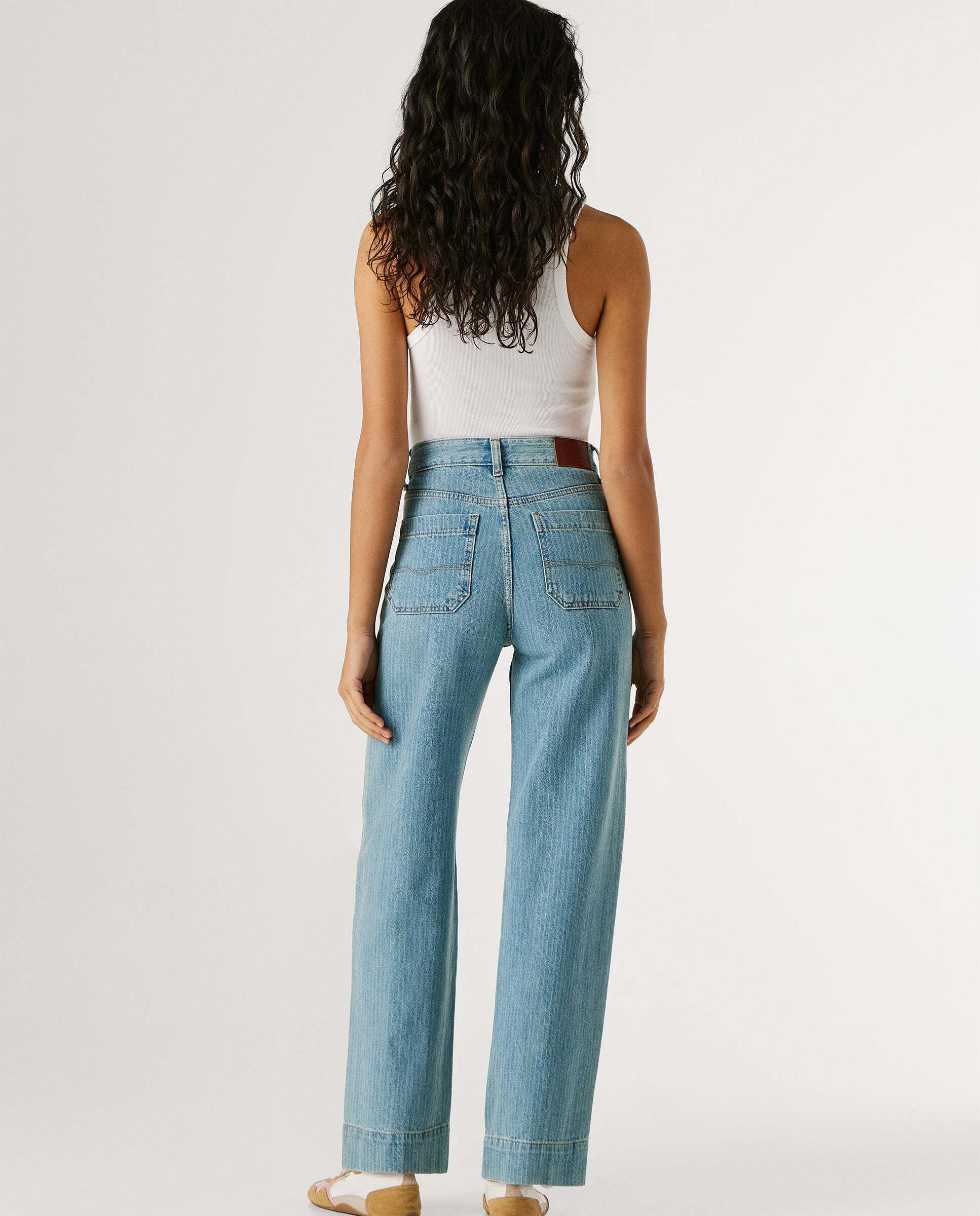 Vaquero de mujer fit recto y tiro alto Azul Pepe Jeans · El Corte Inglés