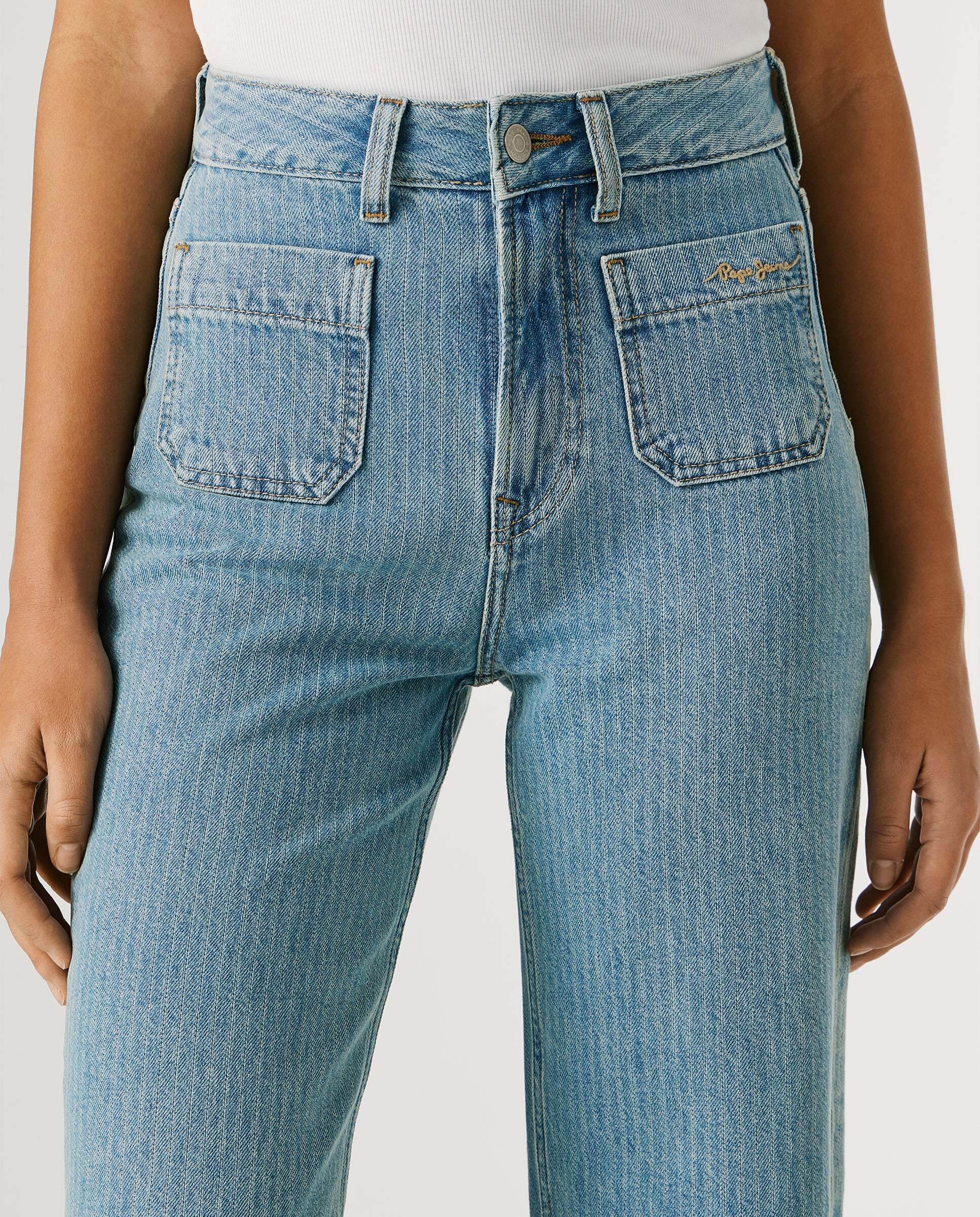 Vaquero de mujer fit recto y tiro alto Azul Pepe Jeans · El Corte Inglés