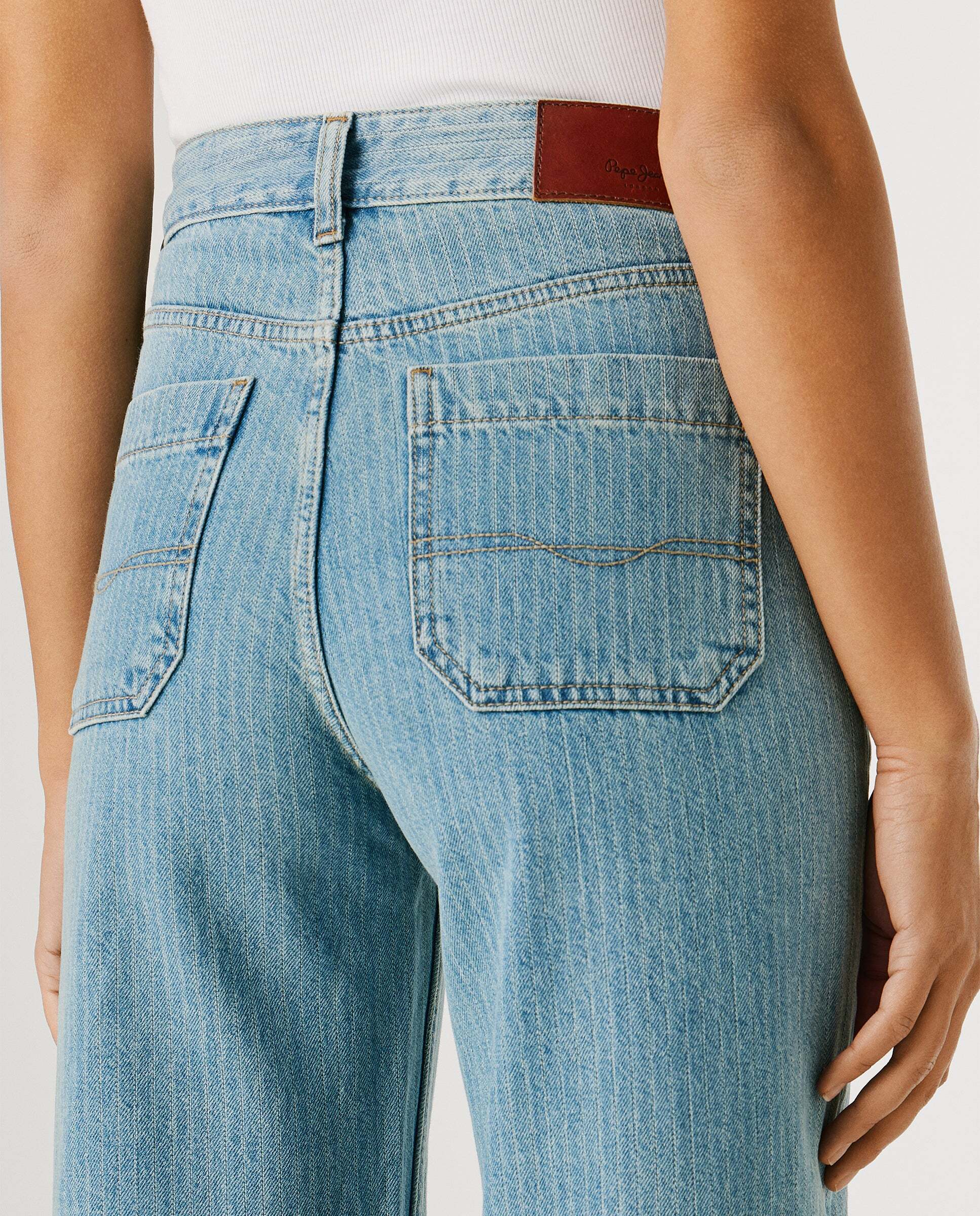 Vaquero de mujer fit recto y tiro alto Azul Pepe Jeans · El Corte Inglés