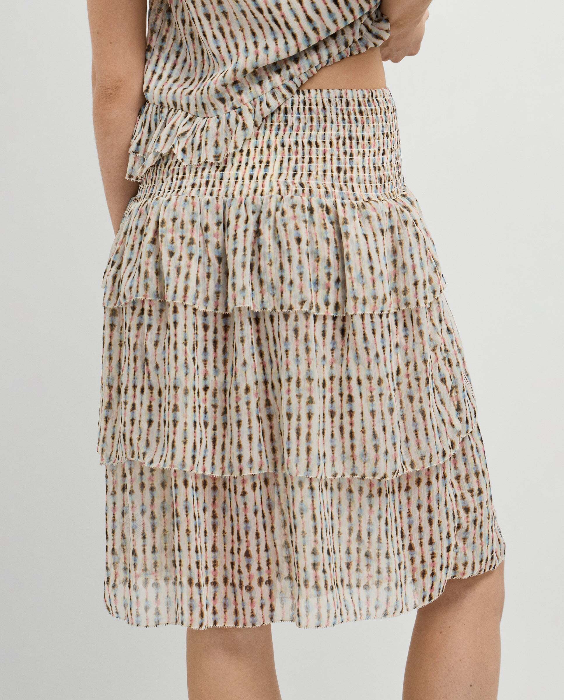 Falda midi de mujer con volantes Rosa Pepe Jeans · El Corte Inglés