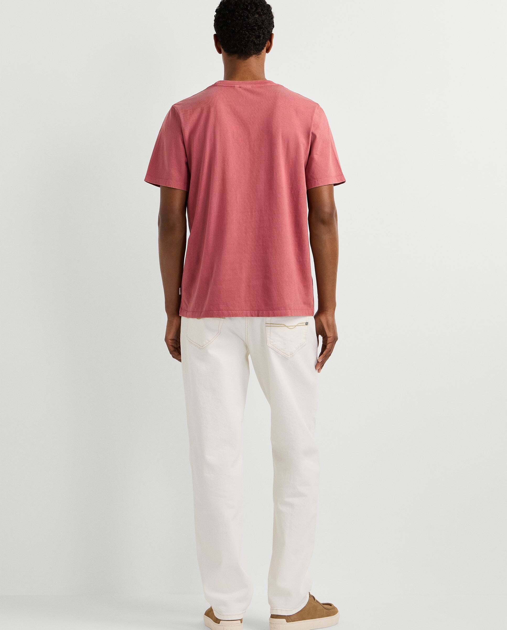 Camiseta de hombre logo estampado fit regular Melocotón · El Corte Inglés