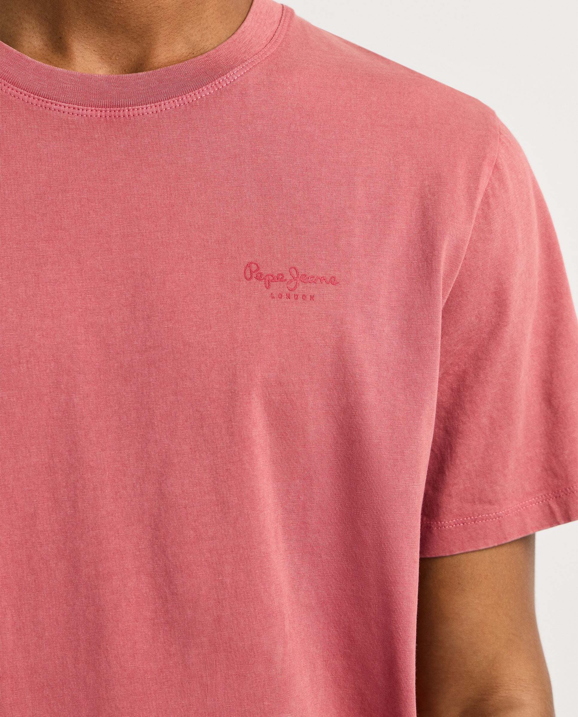 Camiseta de hombre logo estampado fit regular Melocotón · El Corte Inglés
