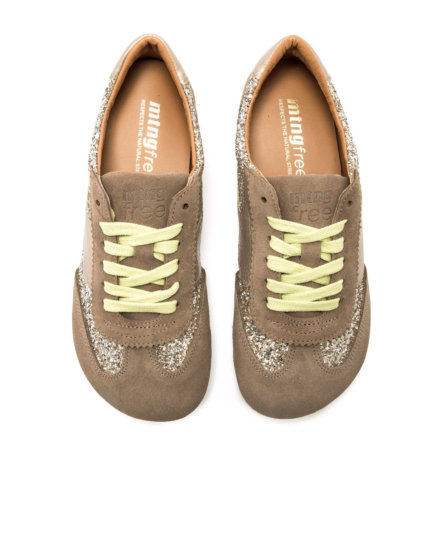 Zapatillas confort de mujer en piel de serraje con piso barefoot Topo ...