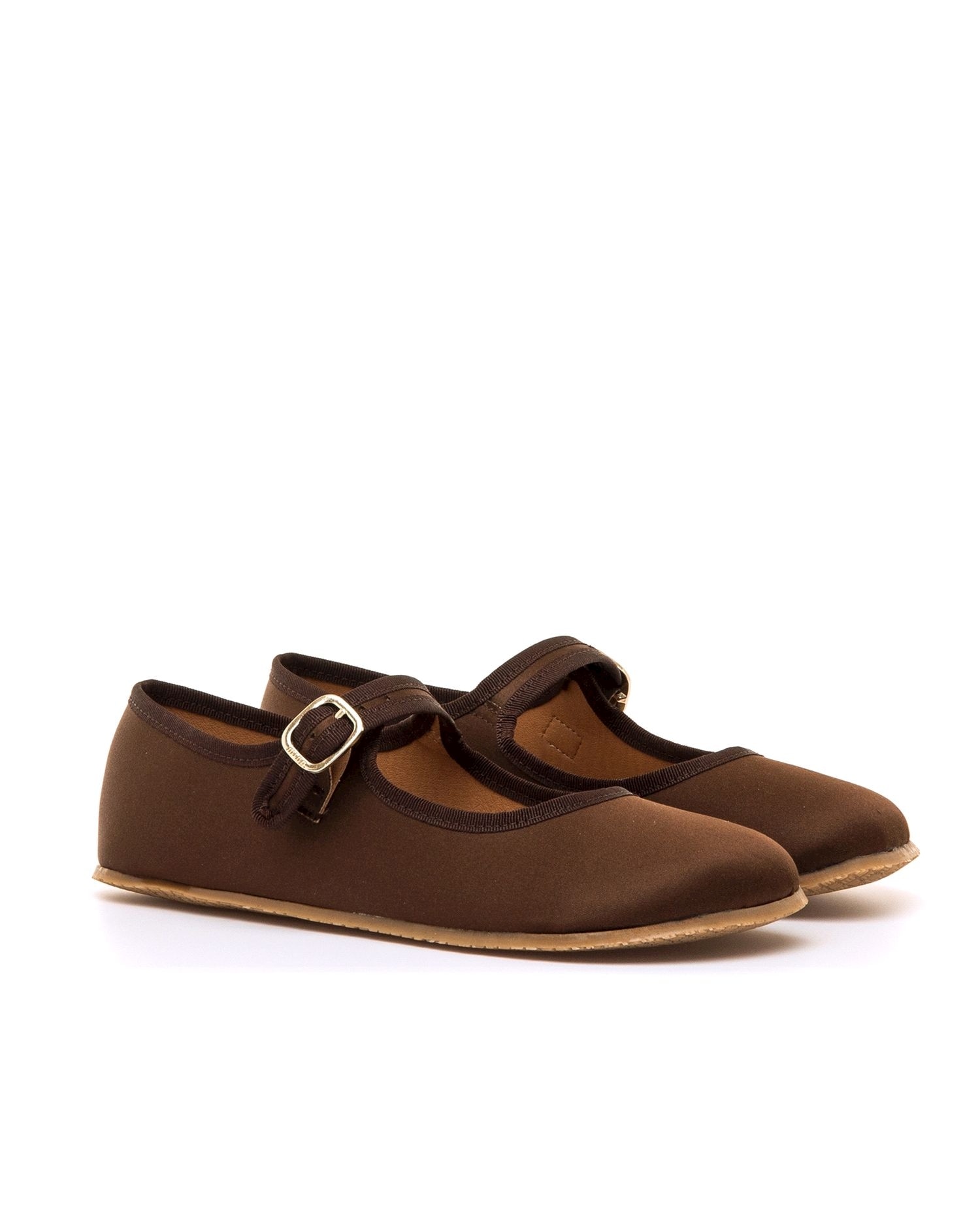Zapatos confort estilo merceditas con piso respetuoso Marrón oscuro ...