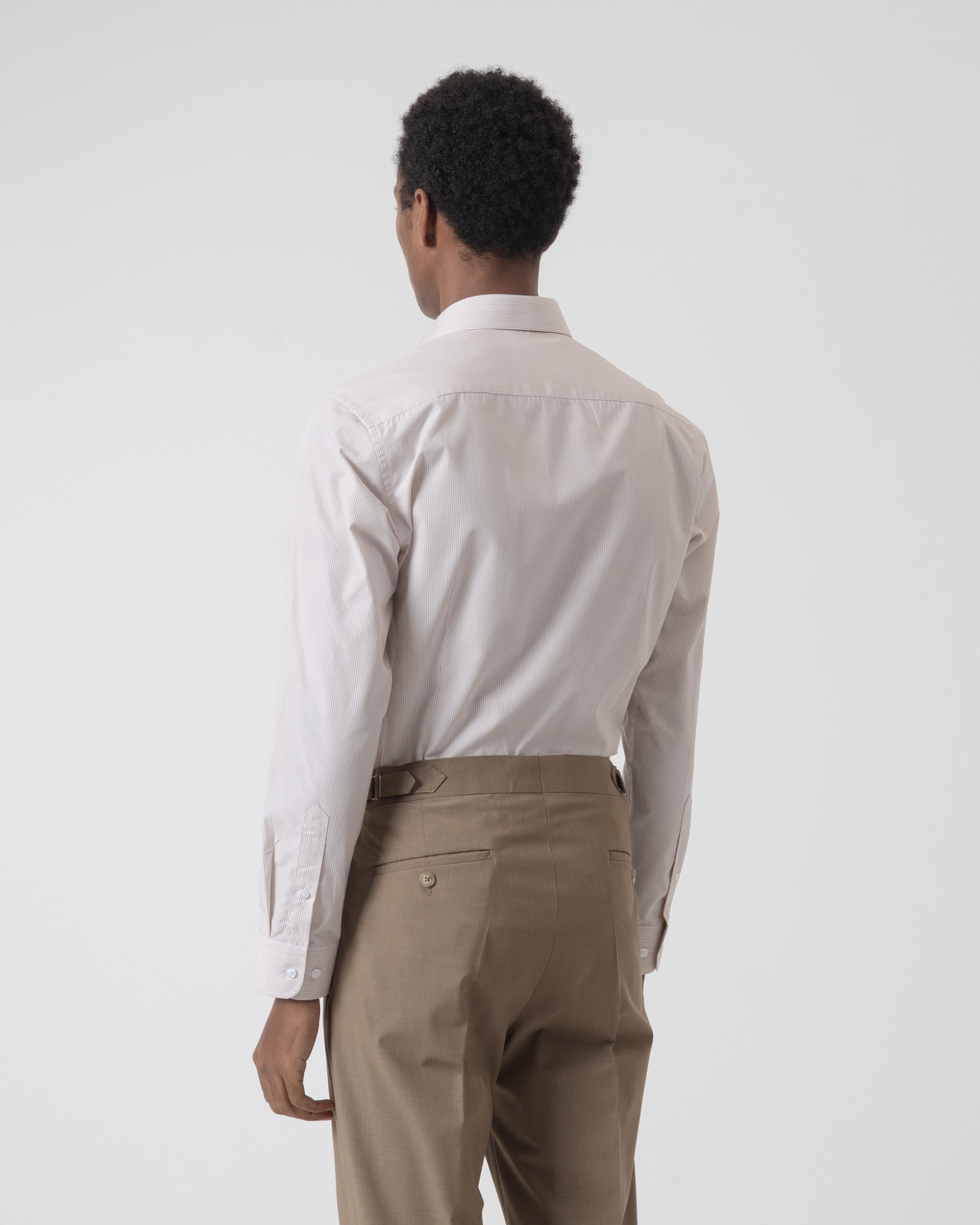 Camisa vestir rayas de hombre regular fit arena Arena · El Corte Inglés