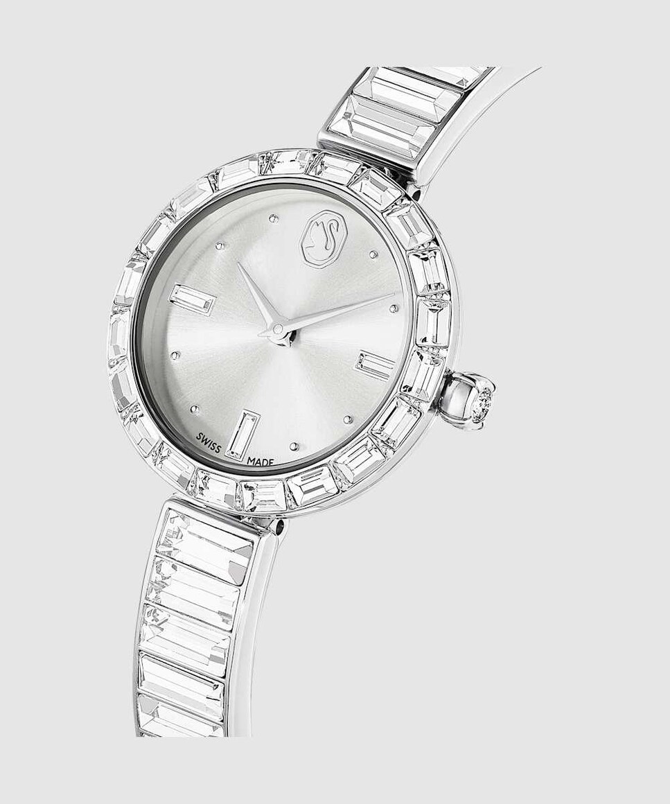 Reloj de mujer Matrix Bangle de acero con cristales transparentes ...