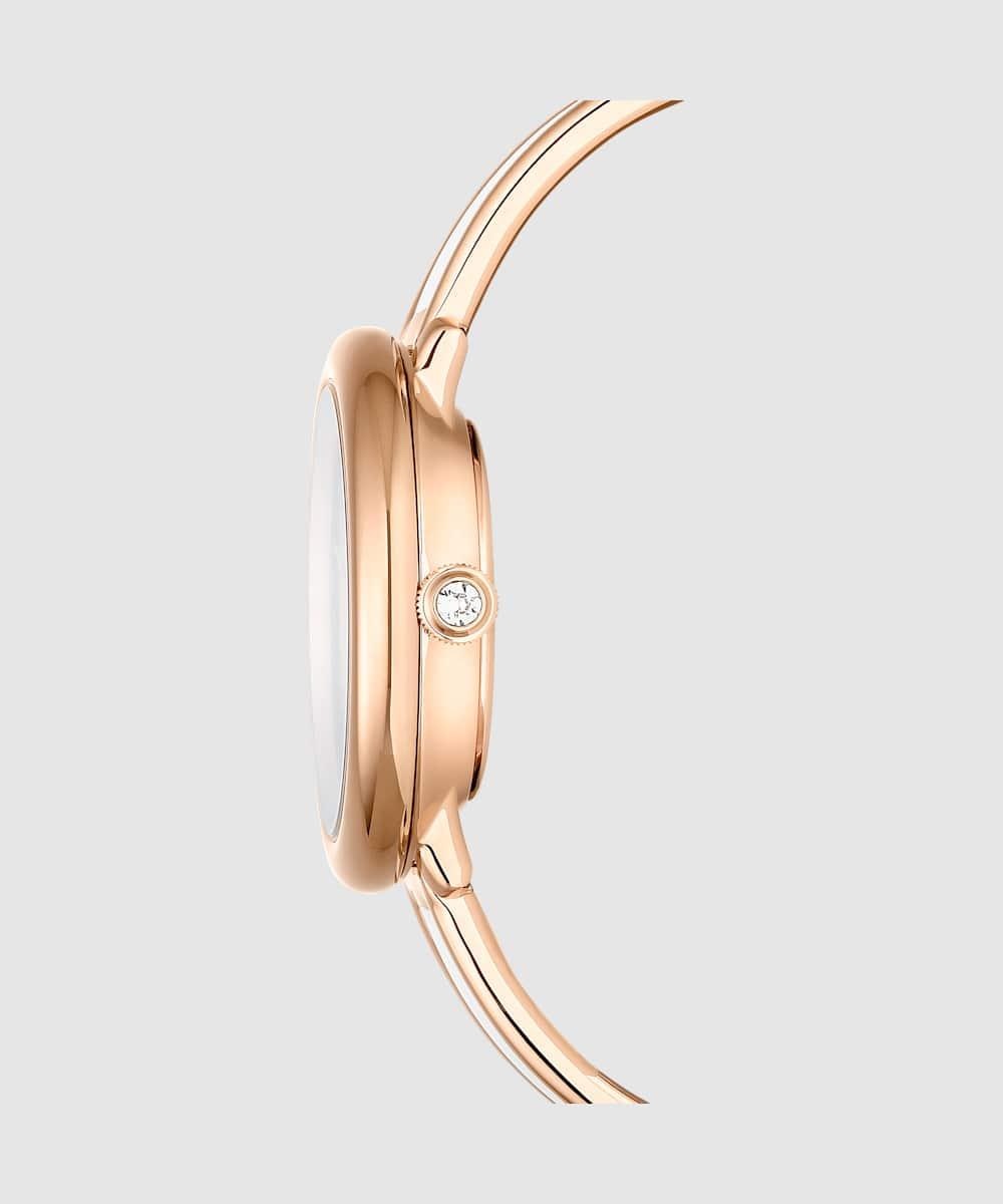 Reloj de mujer crystalline de acero inoxidable con cristales Blanco ...