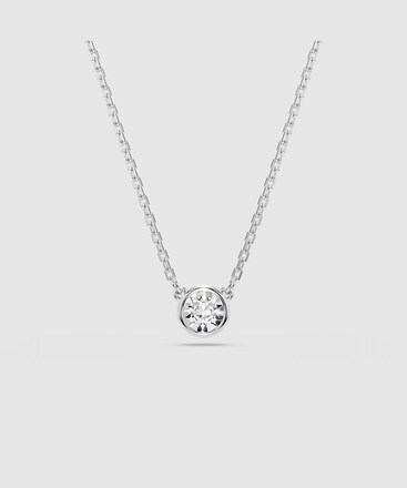 Colgante Imber bañado en rodio con cristal redondo · Swarovski · El ...