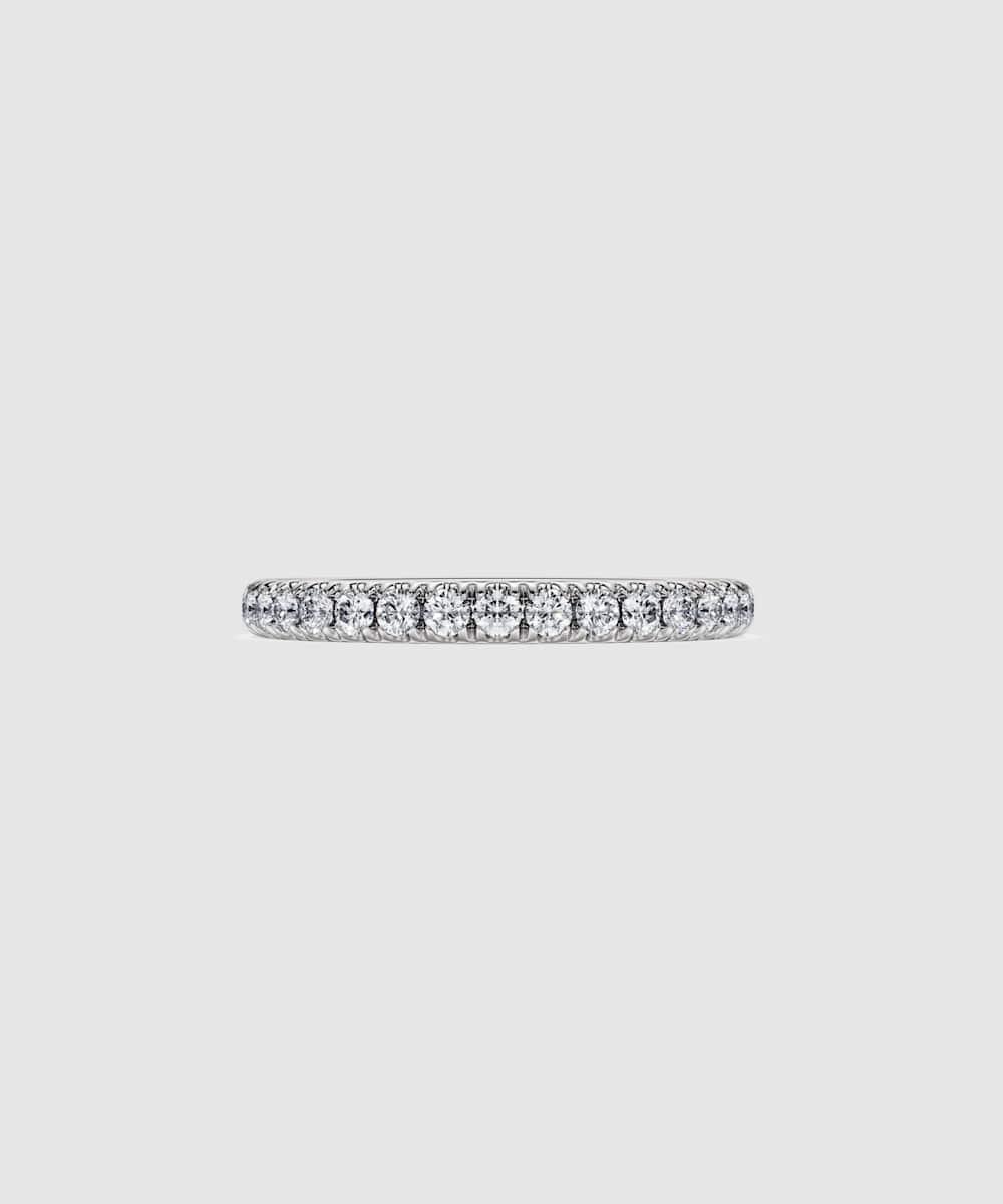 Anillo eternity plateado con diamantes Blanco Swarovski · El Corte Inglés