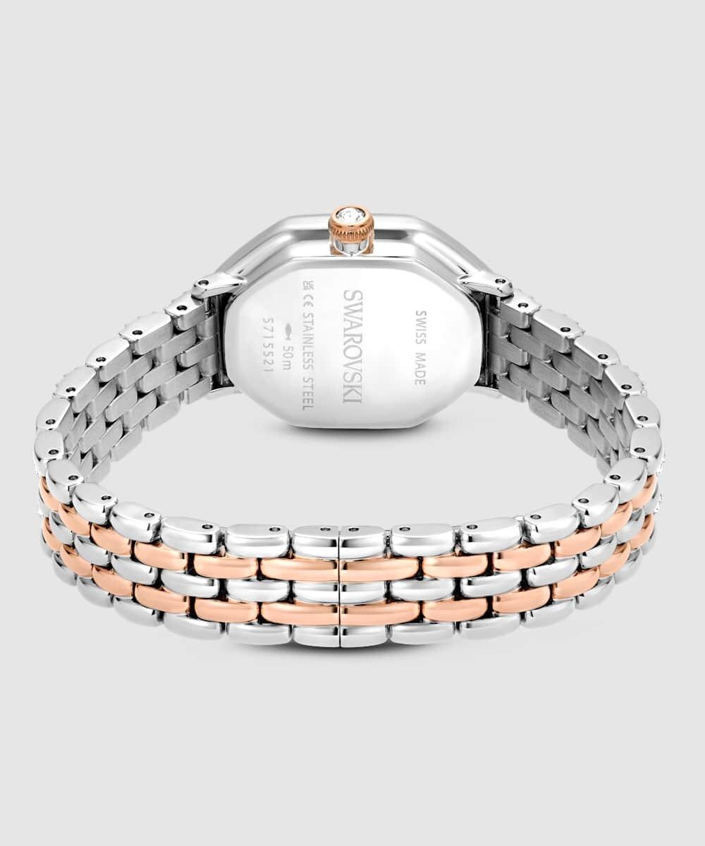 Reloj de mujer pave octogonal con pavé de cristales en tono rosa Rosa ...
