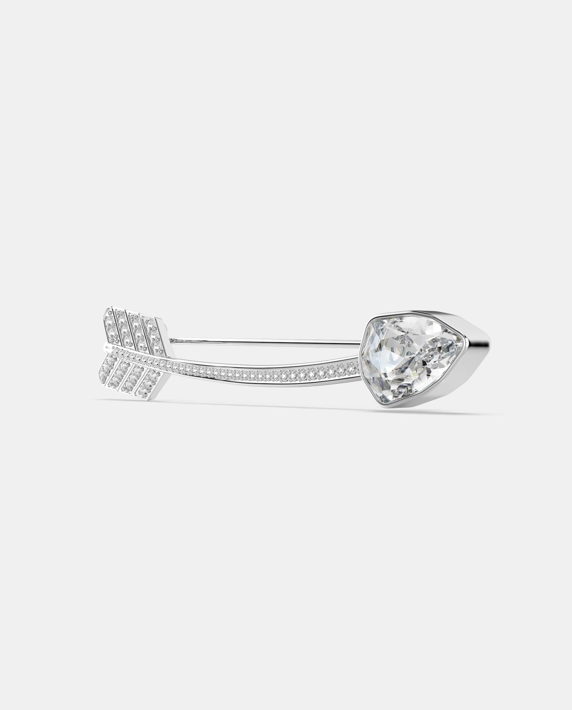 Broche idyllia en forma de flecha con cristales Blanco Swarovski · El ...