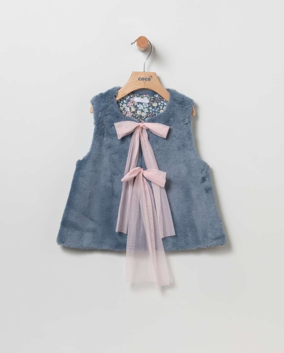 Colete Infantil de Pelo - Azul · Coco Acqua