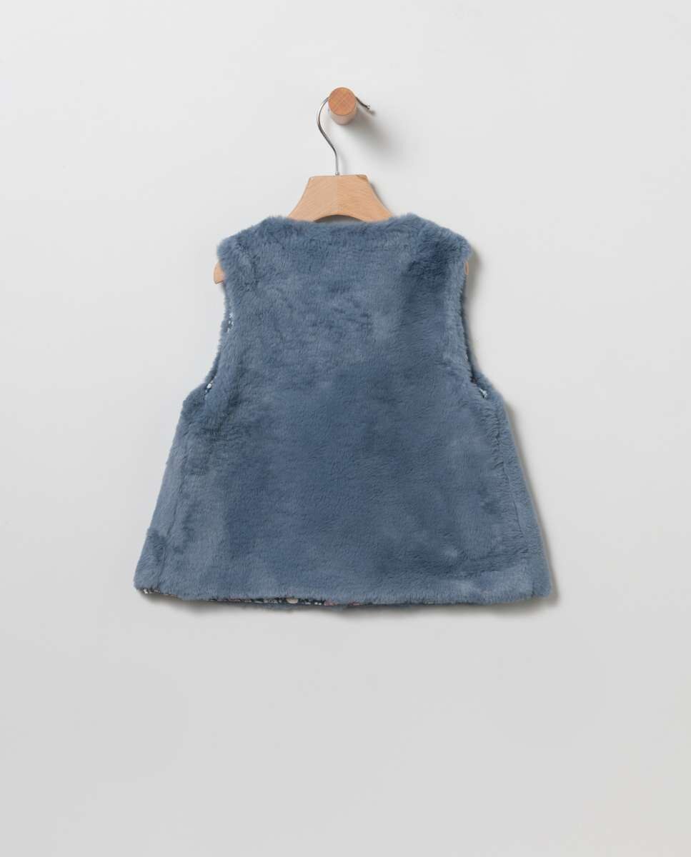 Colete Infantil de Pelo - Azul · Coco Acqua